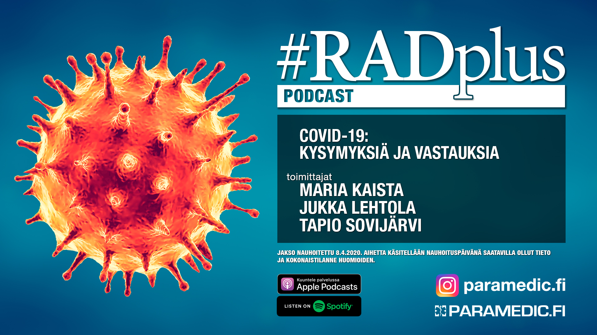 RADplus – Extra: COVID-19 – kysymyksiä ja vastauksia – Paramedic.fi